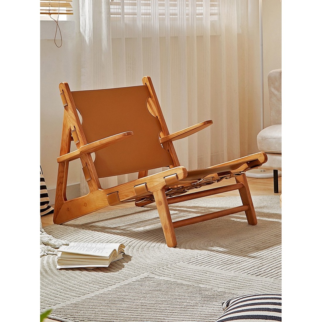 leather, wood, hunt chair, pattern, pdf, download, BørgeMogensen