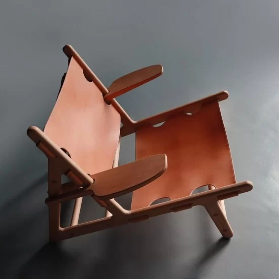 leather, wood, hunt chair, pattern, pdf, download, BørgeMogensen