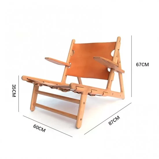 leather, wood, hunt chair, pattern, pdf, download, BørgeMogensen