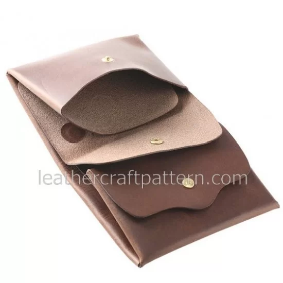 Leather wallet pattern, billfold pattern, short wallet patterns, pdf, download, leathercraft ...