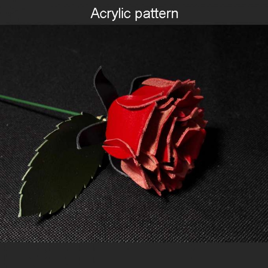 With instruction - Laser cut acrylic pattern Rose flower pattern A-120