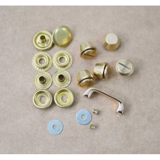 ACC-28 hardware kits, solid brass snaps, foot nails, solid brass bridge