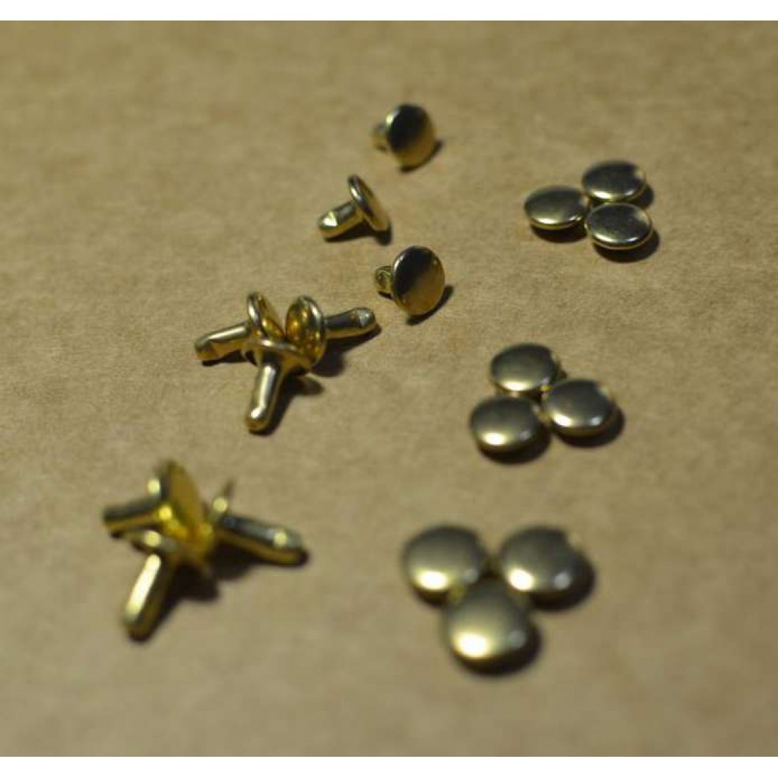 Solid Brass Double Cap Rivets 100 per pk