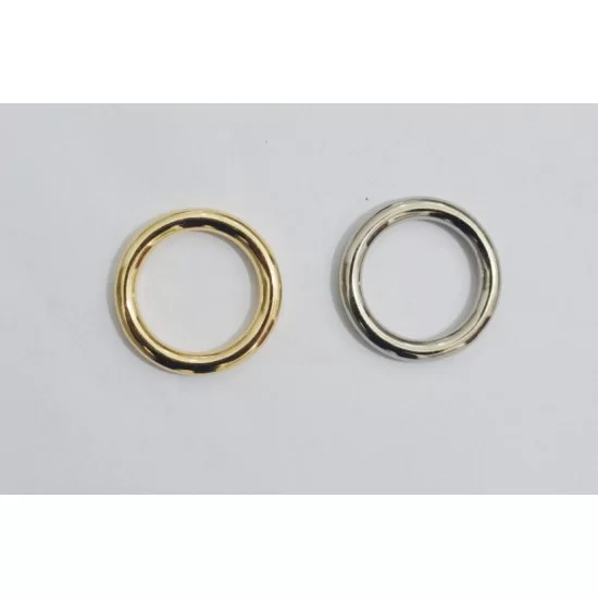 8pc/lot, Gold and silver kirsite O-ring, inner diameter 2cm, Y2576-20mm