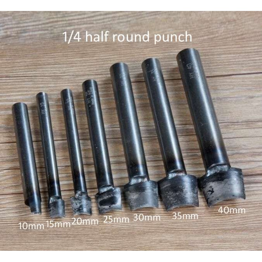 1/4 round punch, 10mm-40mm, very sharp, cut leather easily