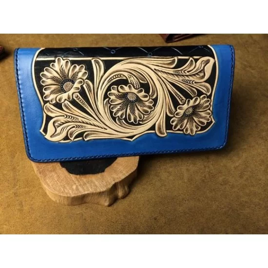 PDF Leather craft pattern long wallet pattern leather purse pattern ...