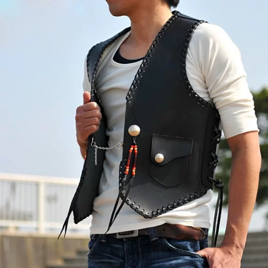 Leathercraft pattern 5 sizes vest pattern Leather tooling pattern ...