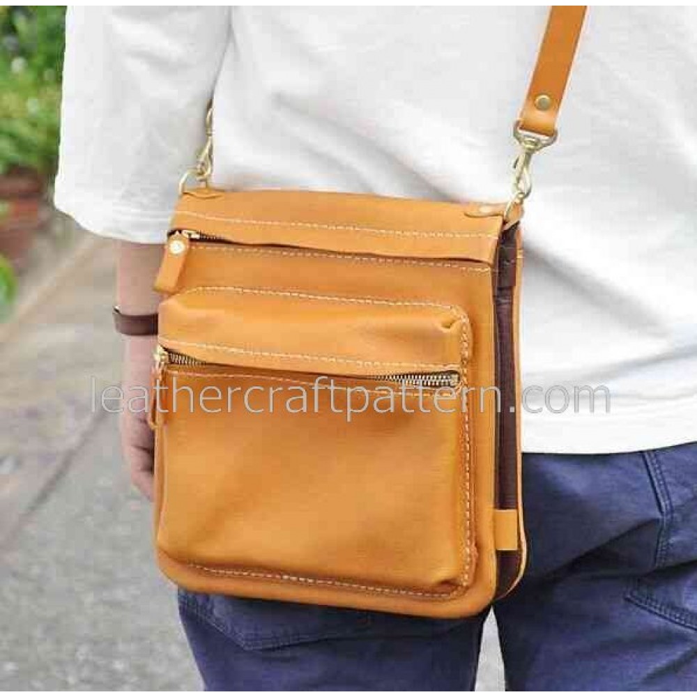 leather bag pattern, messenger bag pattern, bag sewing pattern, pdf ...