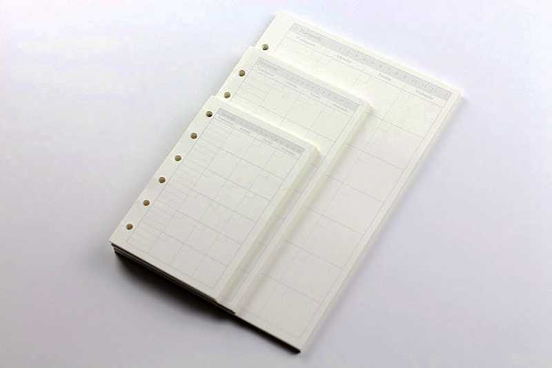 Notebook dairy inner page Refillable Pages