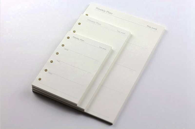 Notebook dairy inner page Refillable Pages