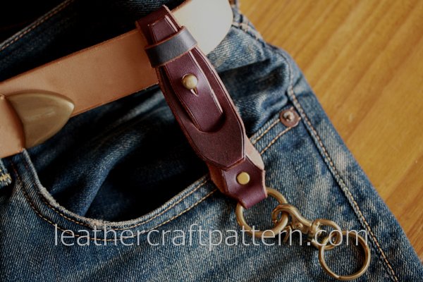 Leather bag pattern, key holder pattern, PDF, download